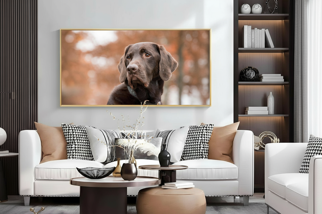 Premium Quality Glossy Dog Photo Frame 90 CM X 60 CM – bashstore